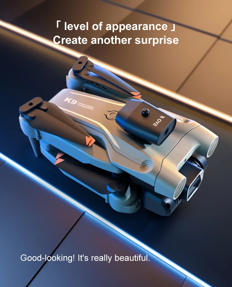 Black Grey K9 Fpv Uav 2.4g Hd Aerial Photography One-touch Take-off And ...