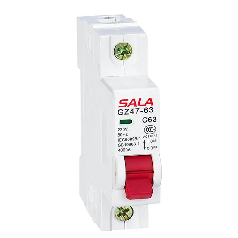 6Ka Mcb 50a Electric Miniature Circuit Breaker 4.5Ka 240/415V 1p 2p 3p ...