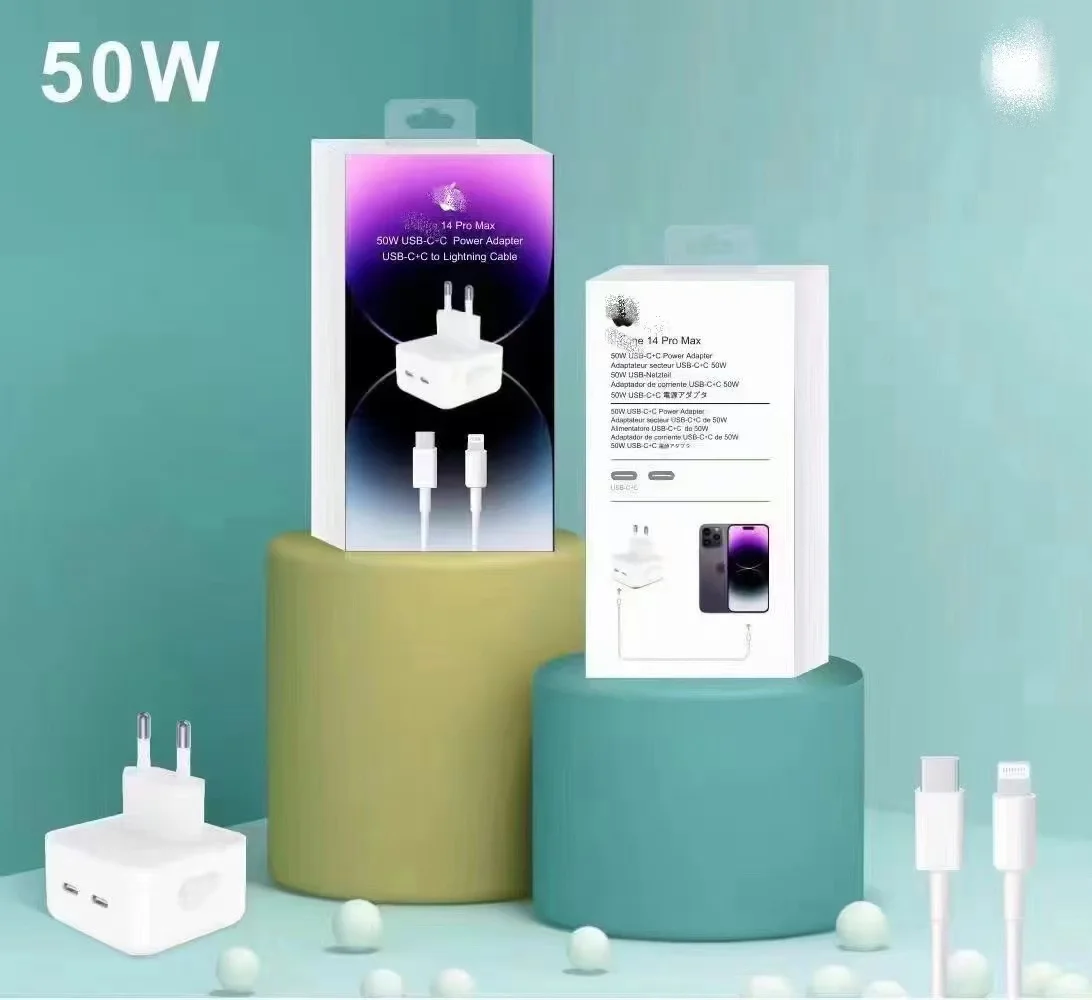 20w 25w 50w Super Fast Charger Original UK US EU PD Wall Charger USB-C ...