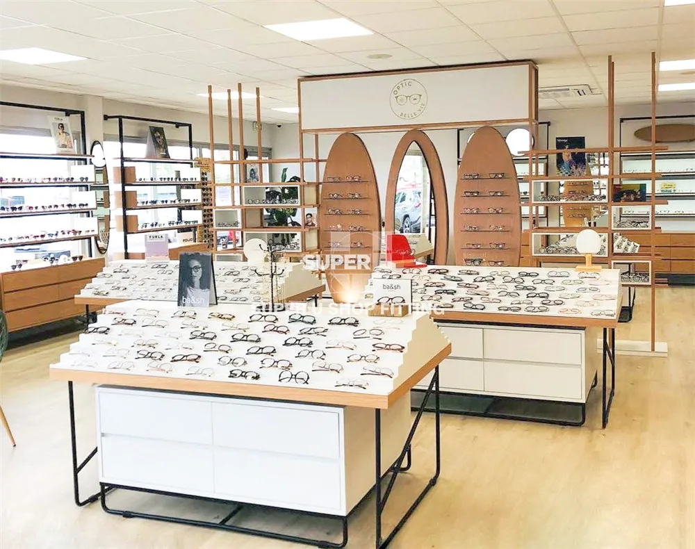 Custom Optical Shop Interior Design Retail Optical Wall Display Retail ...