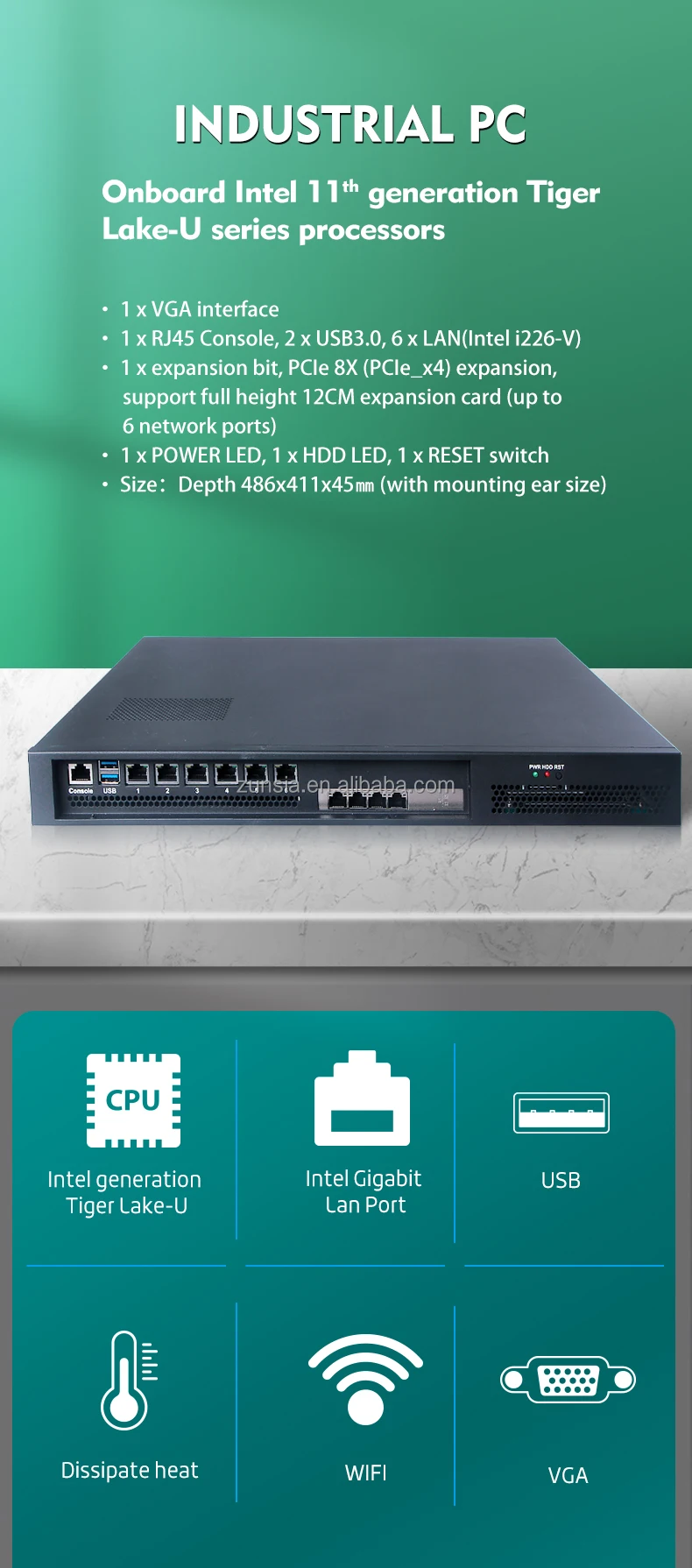 Intel 11th Gen Tiger Lake Core I3 I5 I7 Industrial Router Pfsense Firewall Server With Bypass ...
