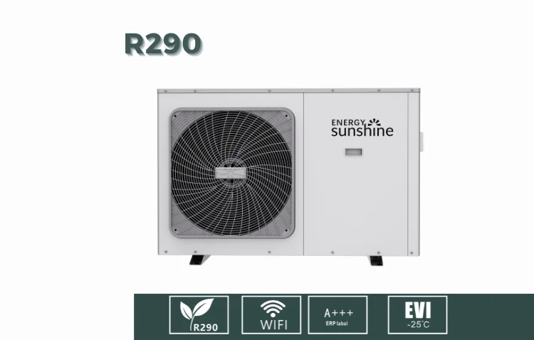 Sunshine Oem Air Source Heat Pump 75c Pompa Ciepa R290 Full Dc Inverter Monoblock Heatpump For ...