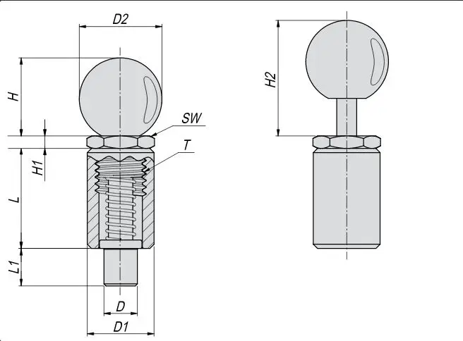 Ball-style Weld-mount Retractable Spring Plungers - Buy Spring Plunger ...