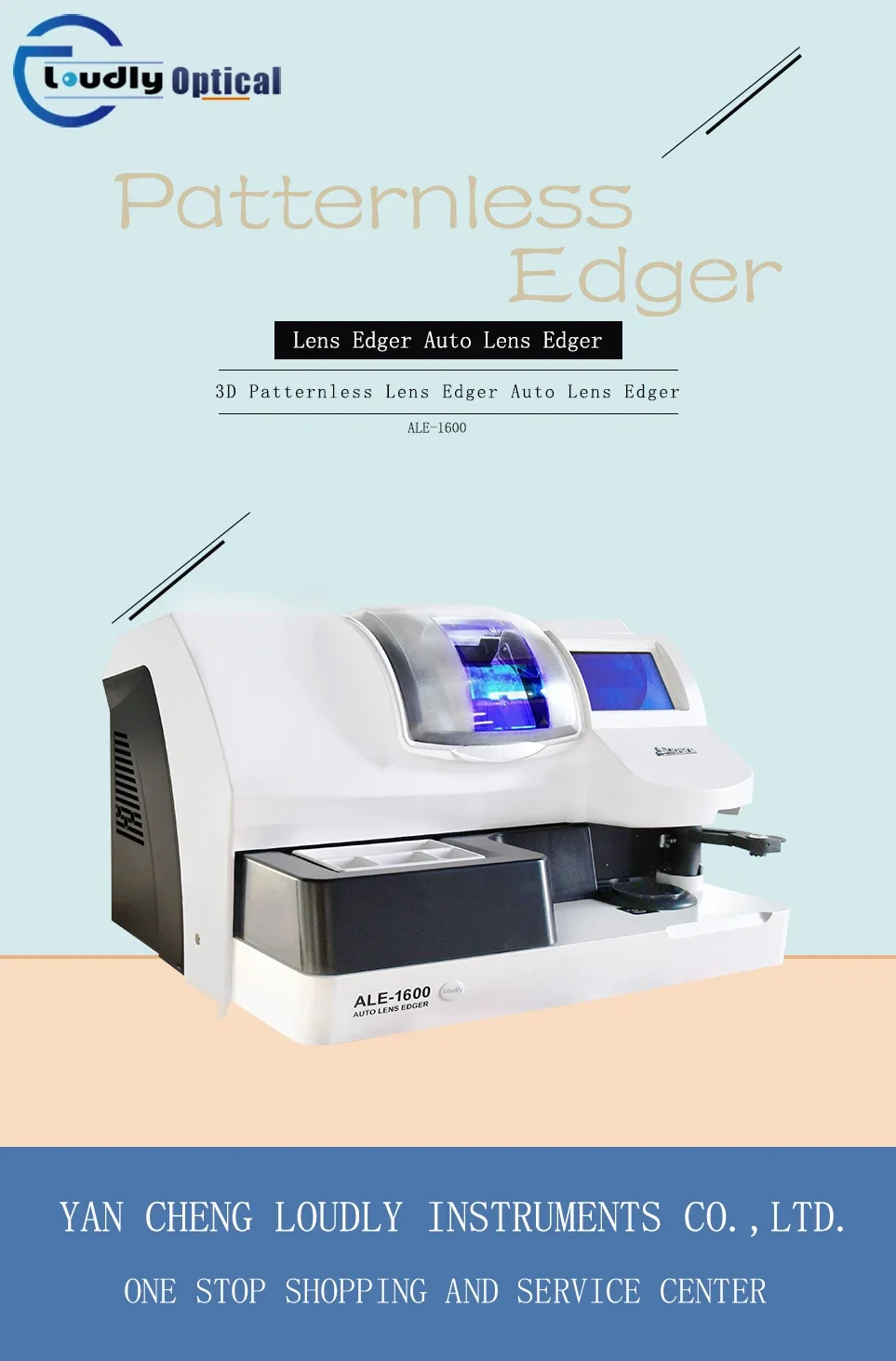 All in One Automatic Lens Beveler Patternless Lens Cutting Machine Auto ...