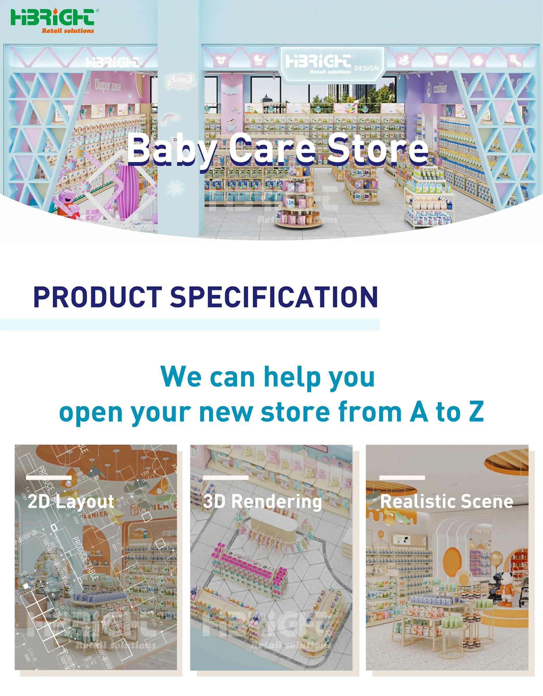 Highbright Heavy-Duty Double-Sided Supermarket Rack One-Stop Layout ...