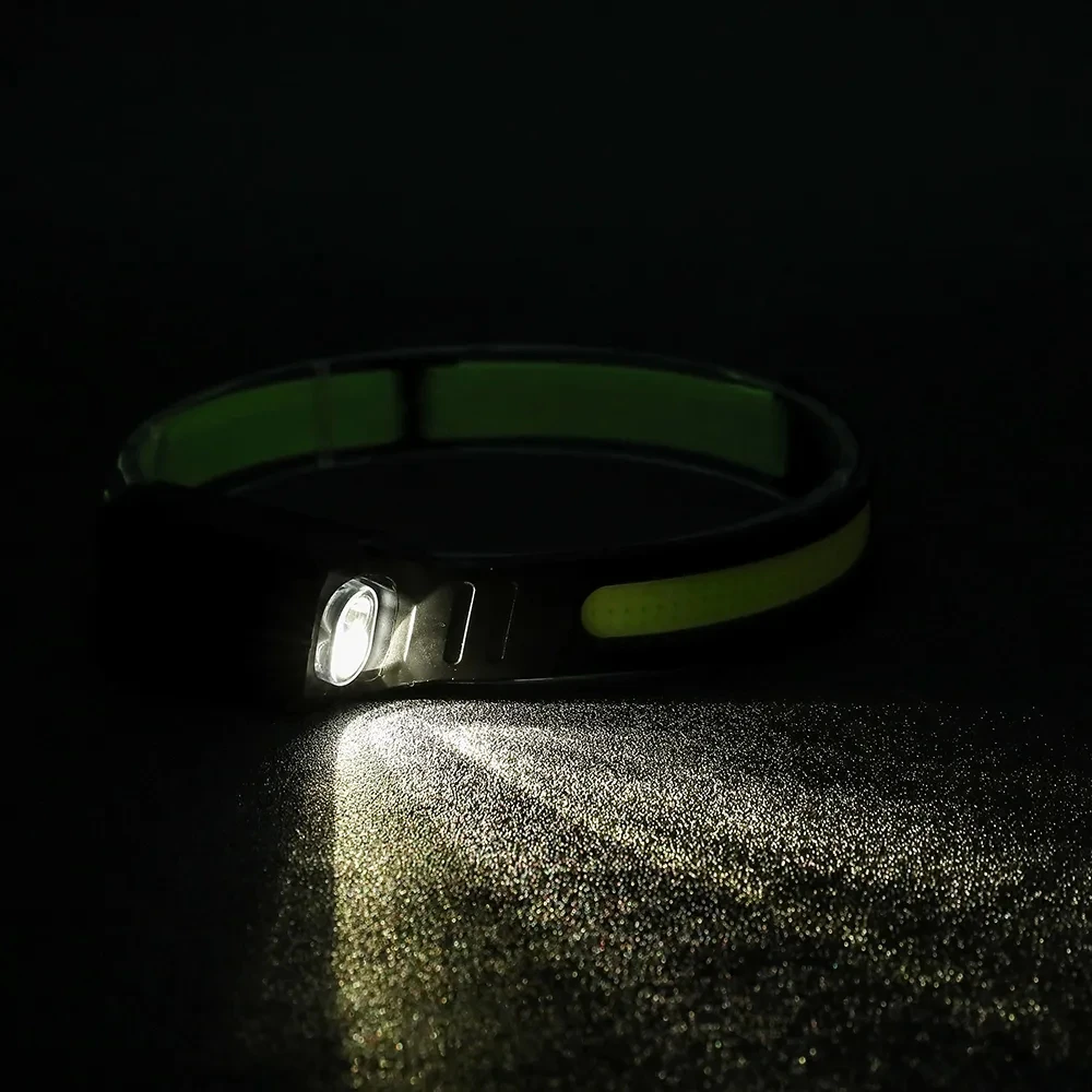 Sensor Headlamp COB LED Headlight 1200mAh Battery Type-C USB ...