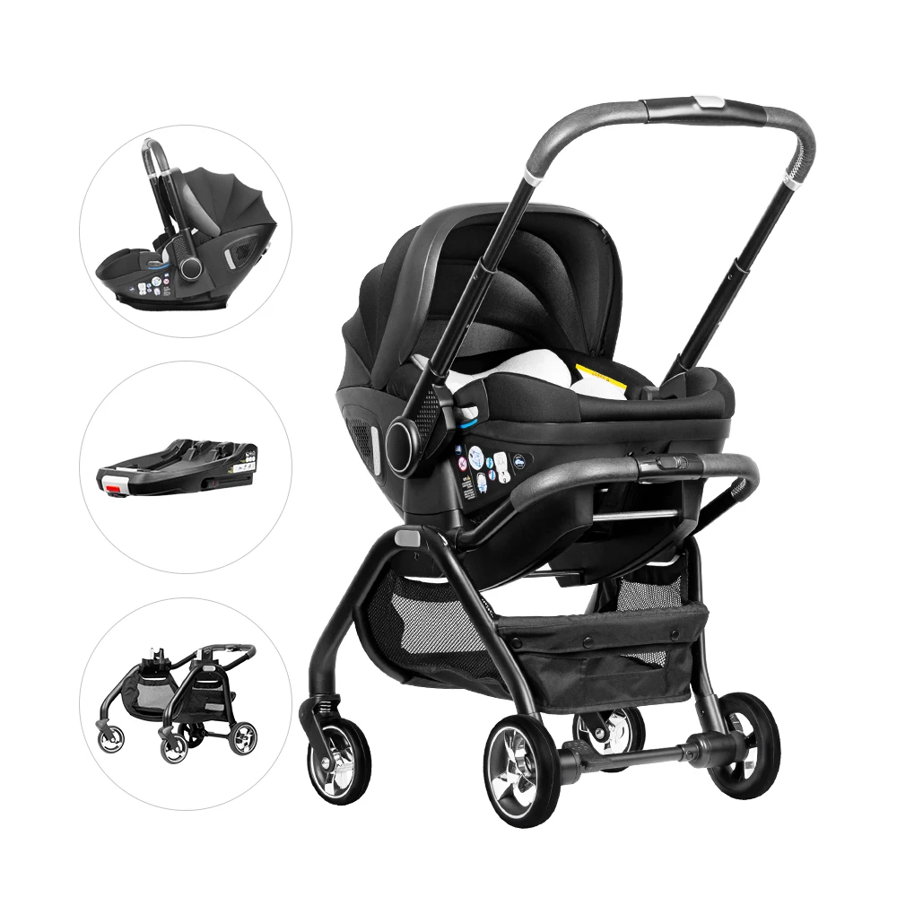 Newborn Baby Prams Stroller 3 in 1 Car Seat Strollers Walkers Carriers ...