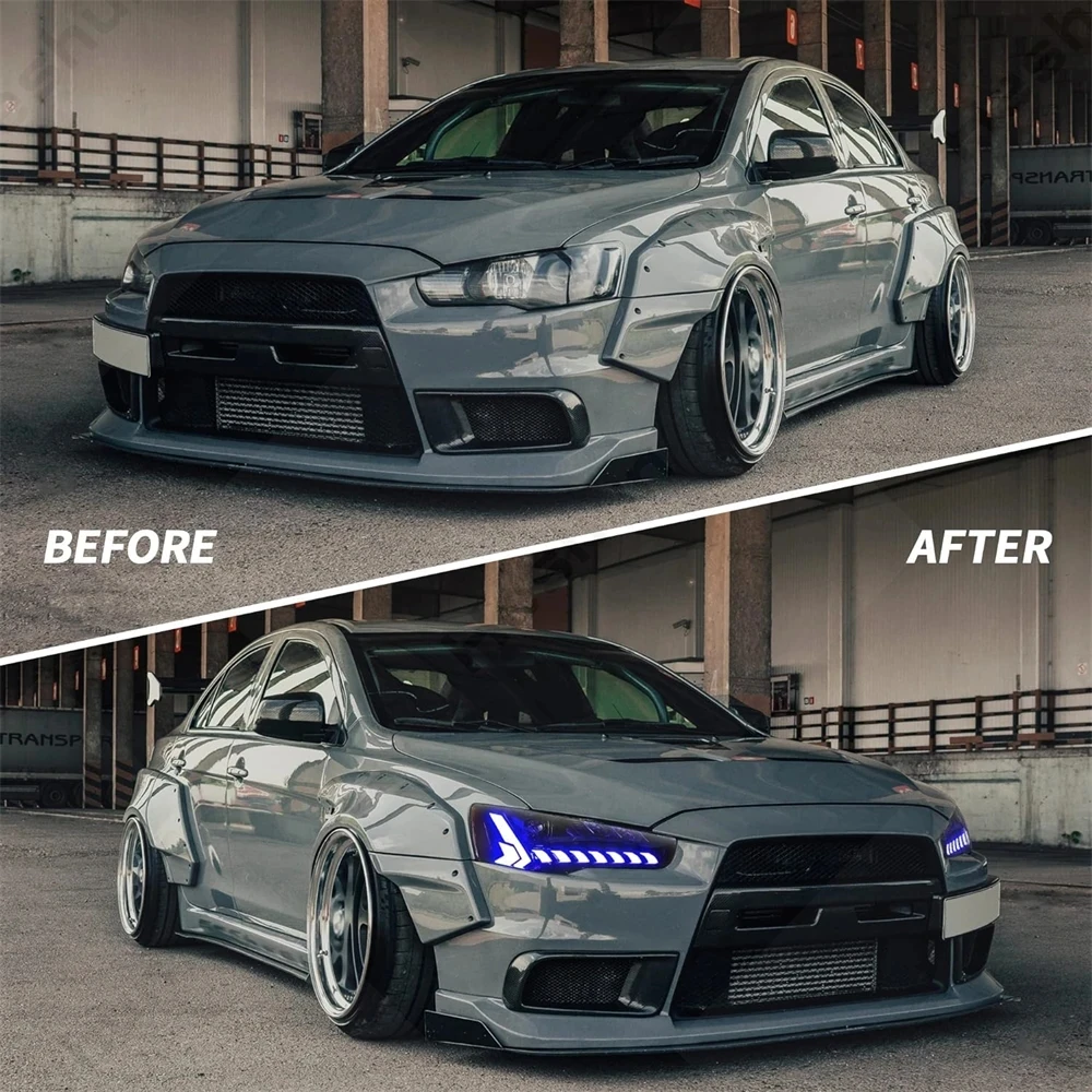 Car Headlight For Mitsubishi Lancer Evo X 10th Gen 2008-2020 Front Lamp ...