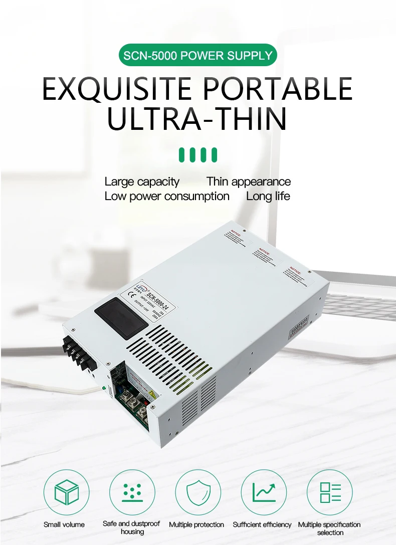 Scn-5000 Dc Power Supply 24vdc 5000w Ac To Dc 12v 15v 24v 36v 48v ...