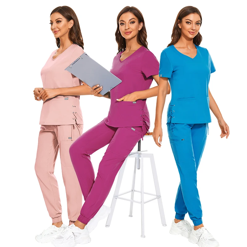 Niaahinn Wholesale Custom Stretch Nurse Scrub Nursing Medical Uniform ...