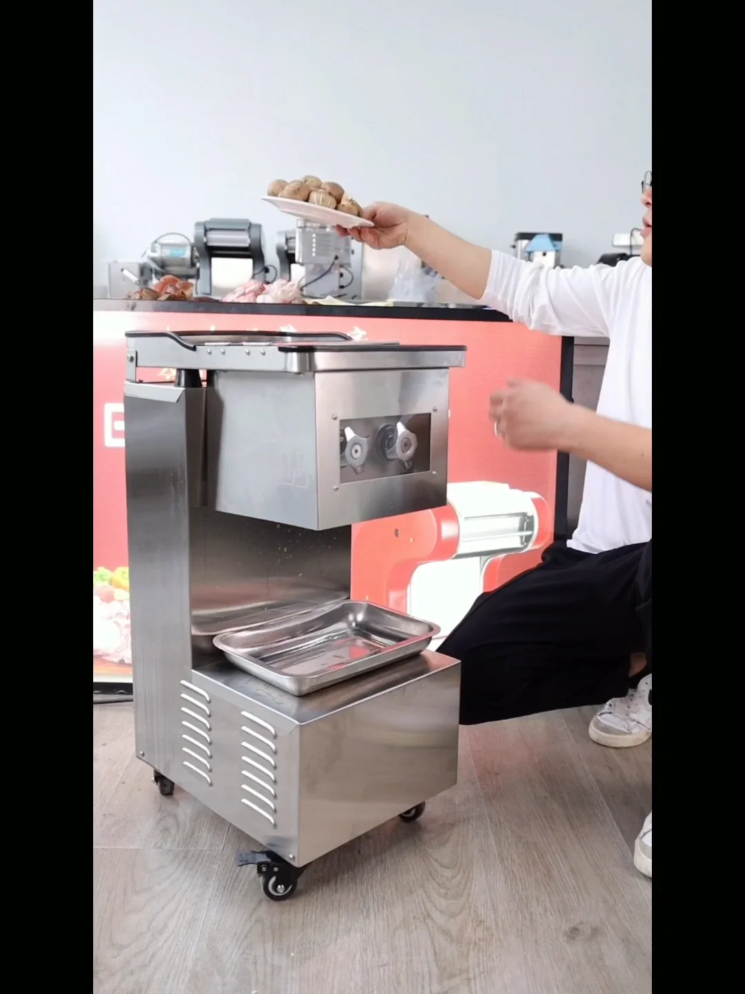 Beef Cut Machine Cooked Butchery Equipment Electric Cutting Automatic ...