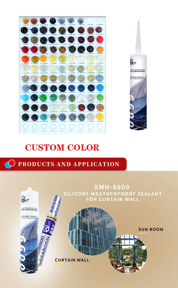 Xmh6600 Neutral Sealant 310ml Double Glazing Non Acetic Fire Proof Anti Mold Odorless Clear ...