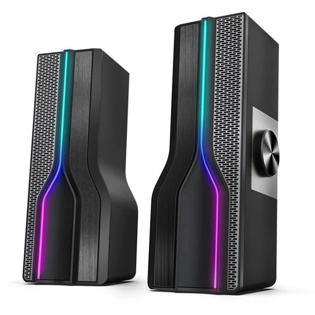 Sate(as-92002)colorful Led Light Pc Speaker Wired Usb Power Computer ...