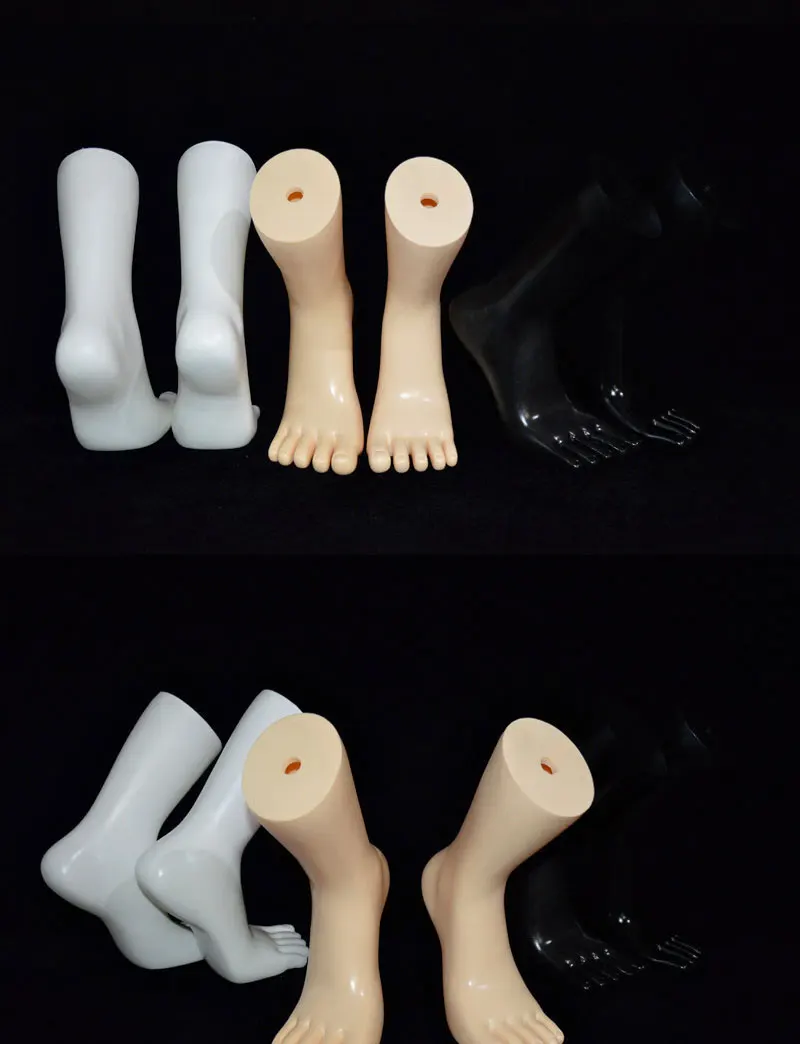 Lightweight Plastic Mannequin Foot Forms for Socks Display