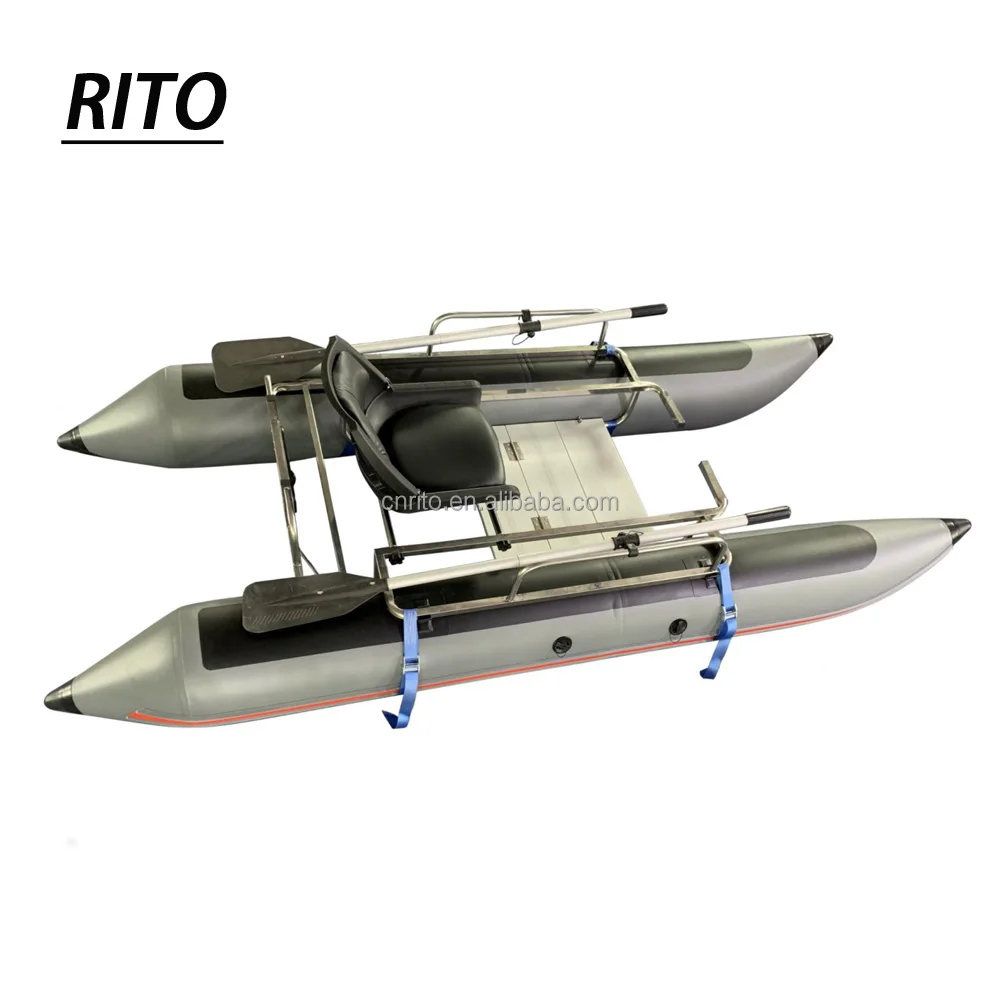 Heavy Duty Motorized Inflatable Floating Fishing River Catamaran Float Tube