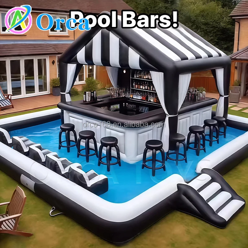 Outdoor Commercial Portable Pool Bar Inflatable PVC Commercial Grade ...