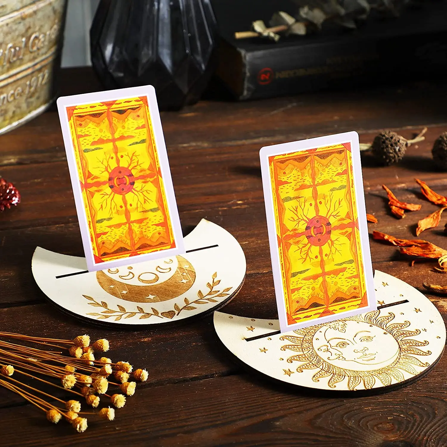 Wooden Tarot Card Display Card Base Stable Durable Tarot Card Stand ...