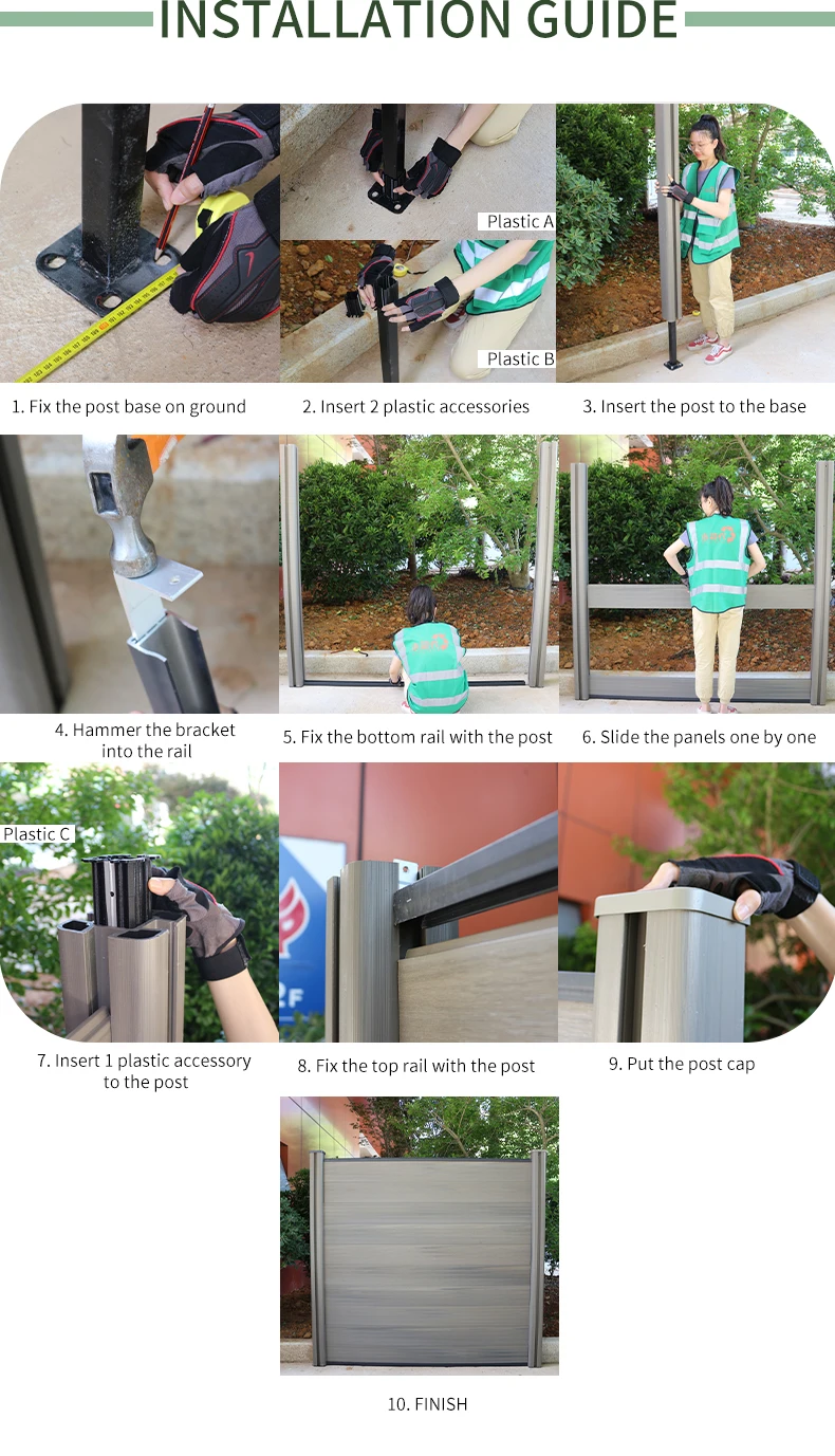 Mexytech Co-Extrusion WPC Post Fence - Eco-Friendly & Durable
