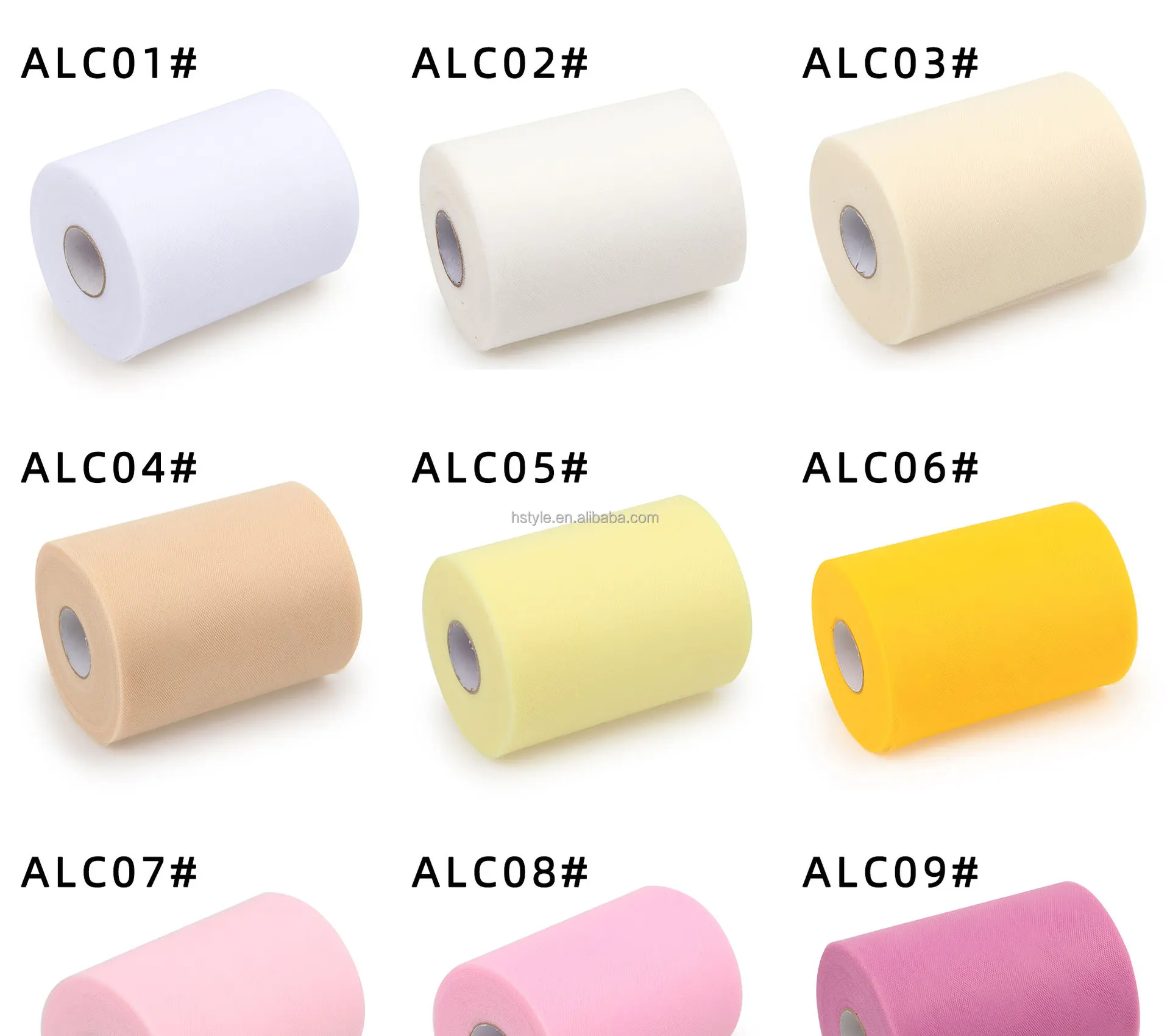 22mx15cm Tulle Rolls Rainbow Tulle Colors Roll Fabric Spool For Wedding ...