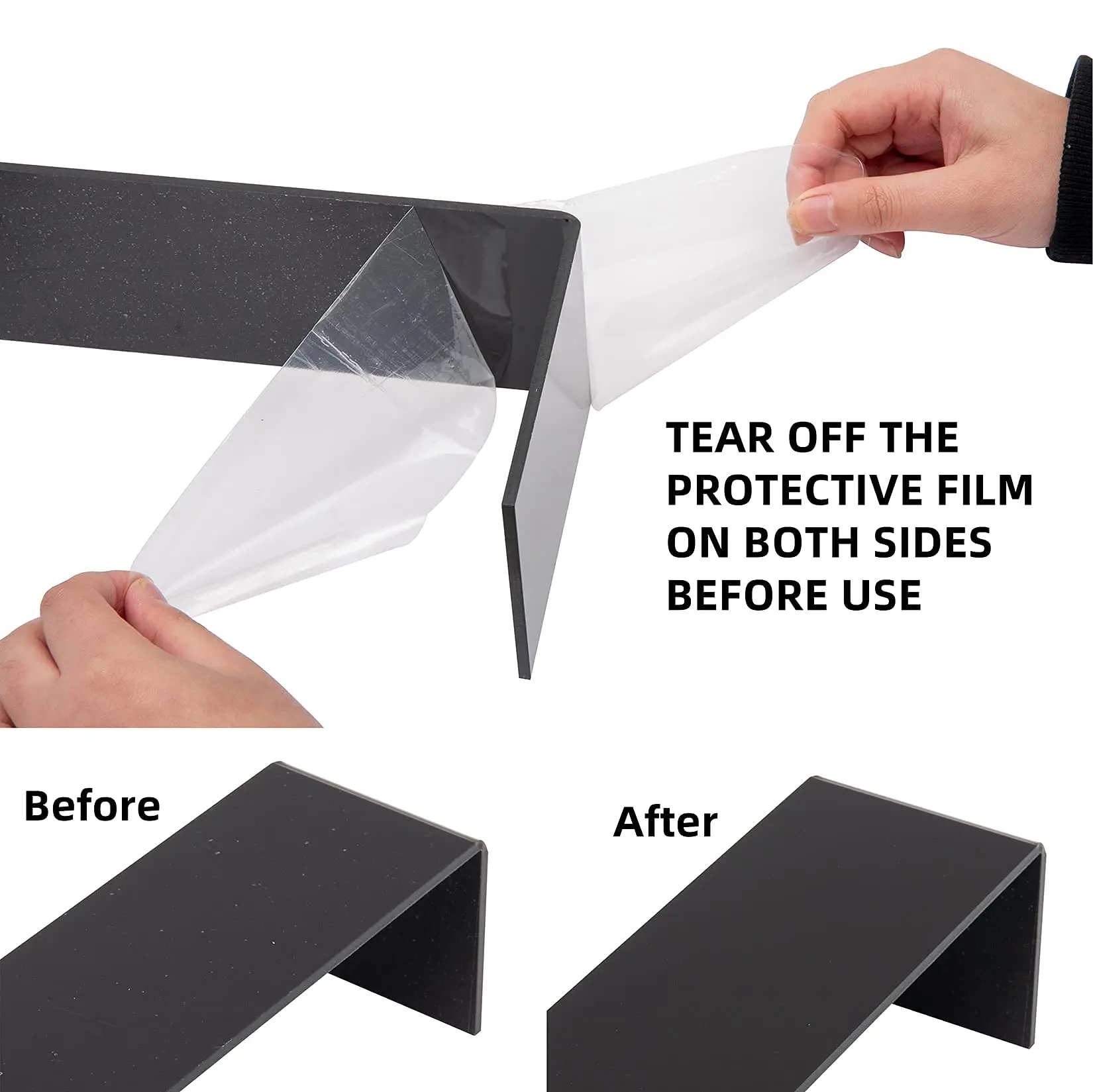 Custom Black Acrylic Display Risers for Retail - Leah-299