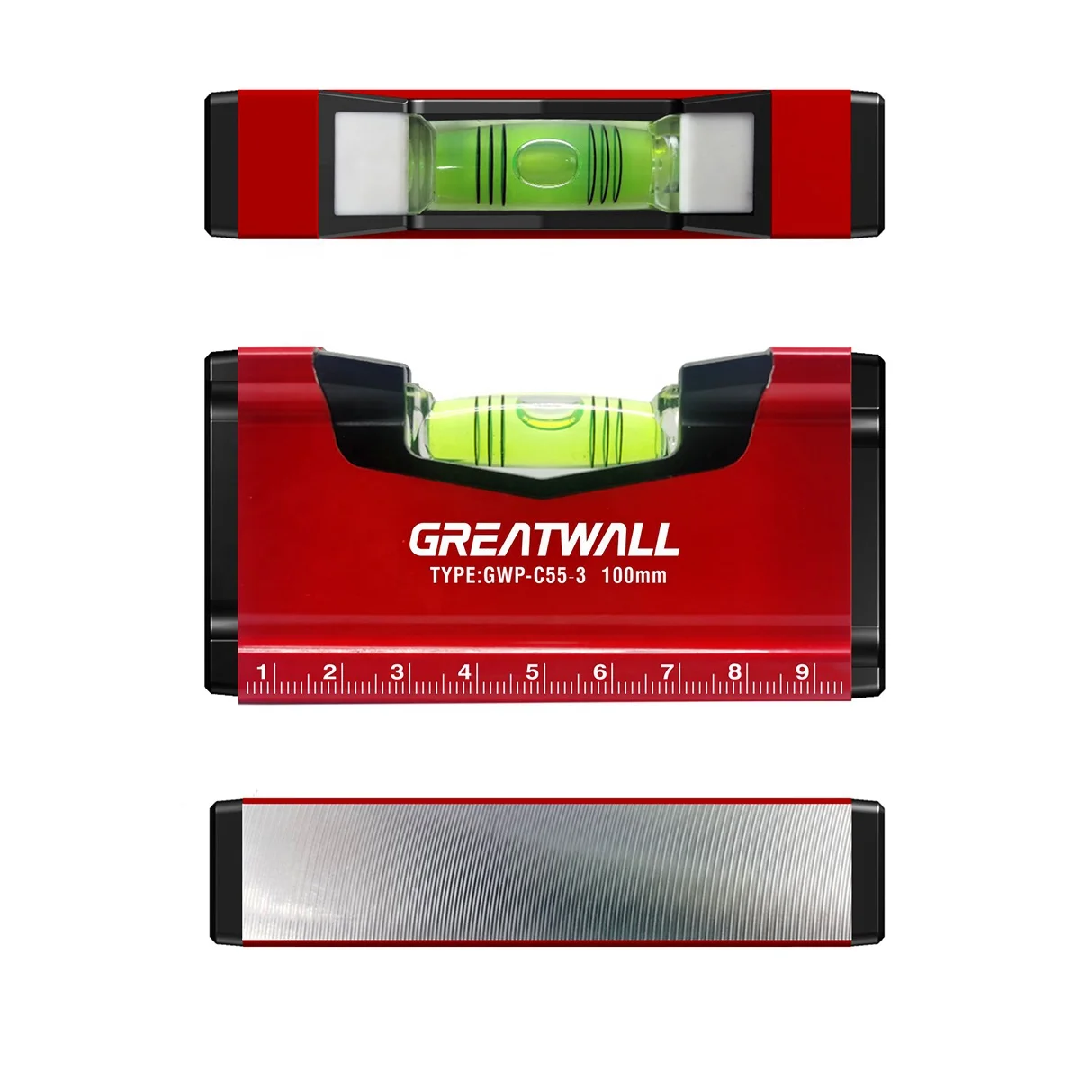 100MM Mini Spirit Level with Magnets Aluminium Spirit Level Magnetic ...
