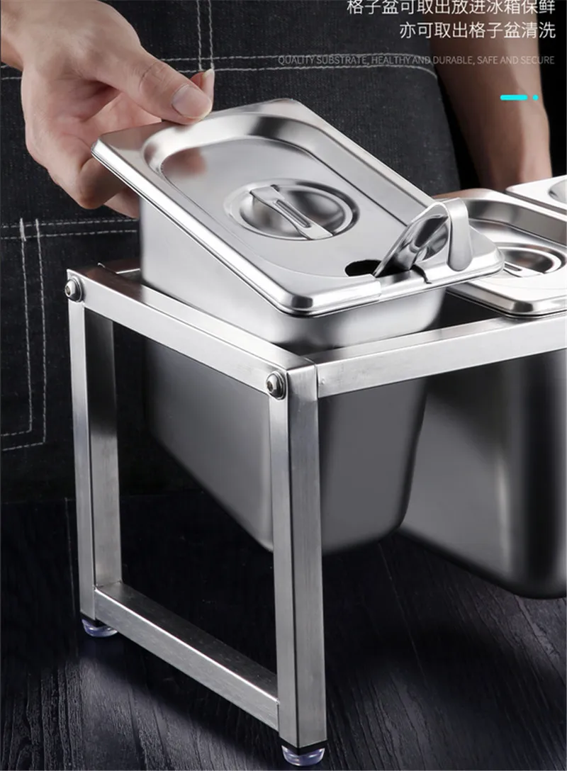Commercial Rack Serving Buffet Milk Tea Shop Salad Bowl Tray Basin ...