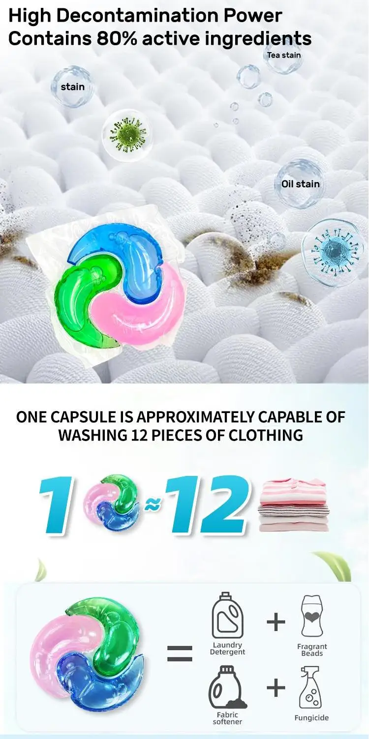 IKEDA Washing Powder Laundry Detergent Pods - Eco-friendly