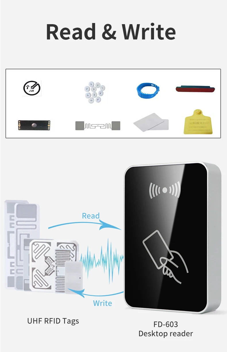 UHF RFID USB Desktop EPC GEN2 Card Reader/writer by FONKAN