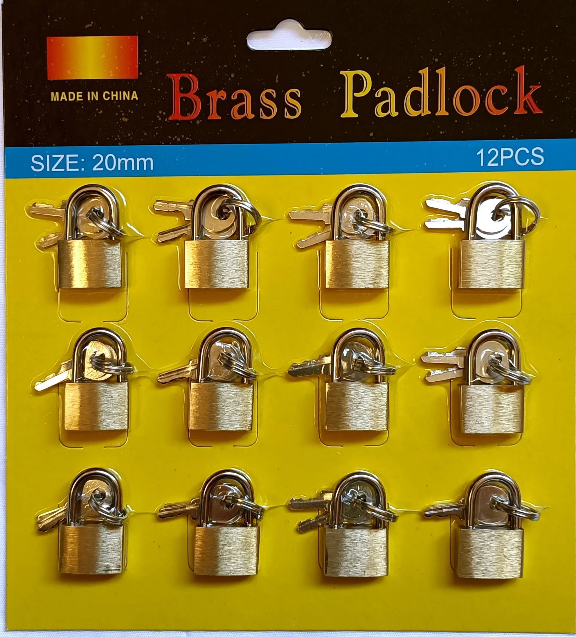 Mini Cheap Small 20mm Brass Padlock Set in Yiwu Market