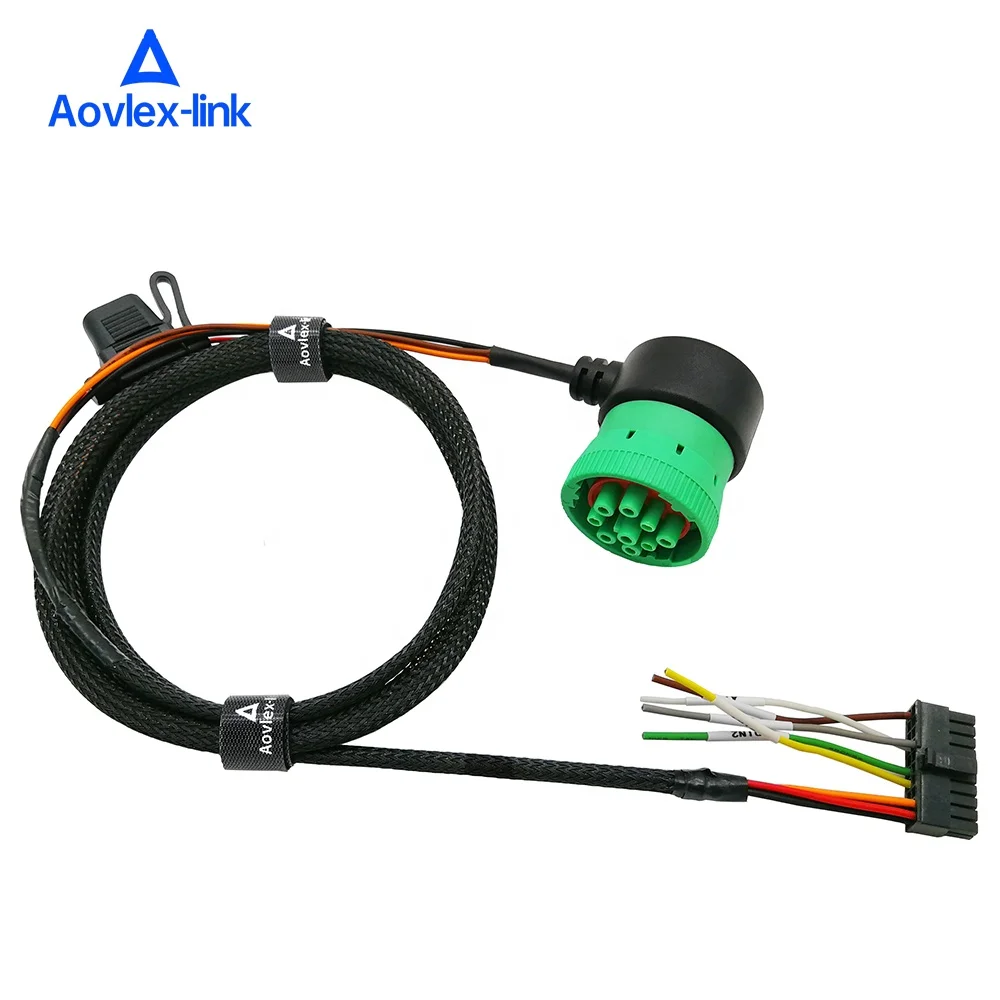 J1939 9pin Plug To Molex Connector Cable Obd Wire Harness Car Alarm ...