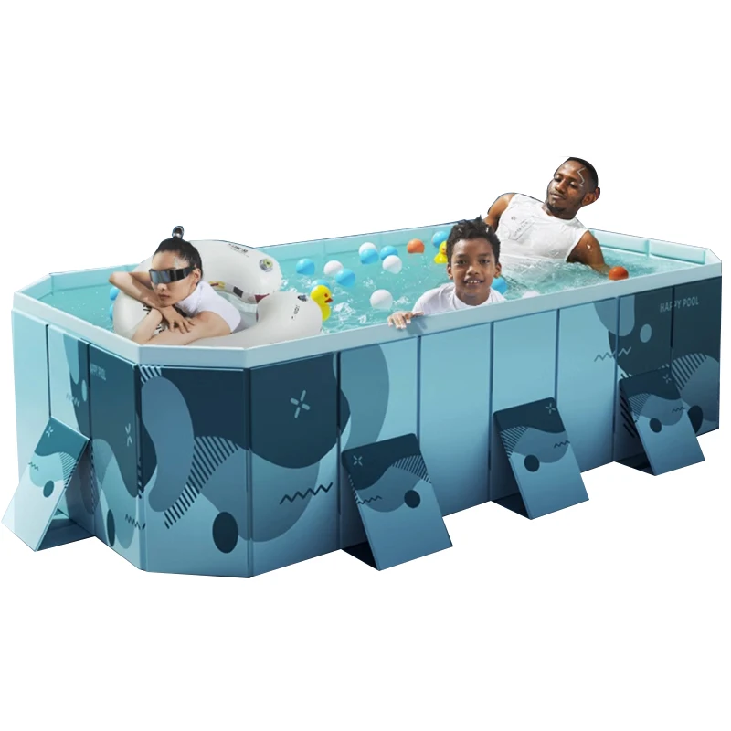 Multifunctional PVC No Inflatable Folding Pools Ground Rectangle ...