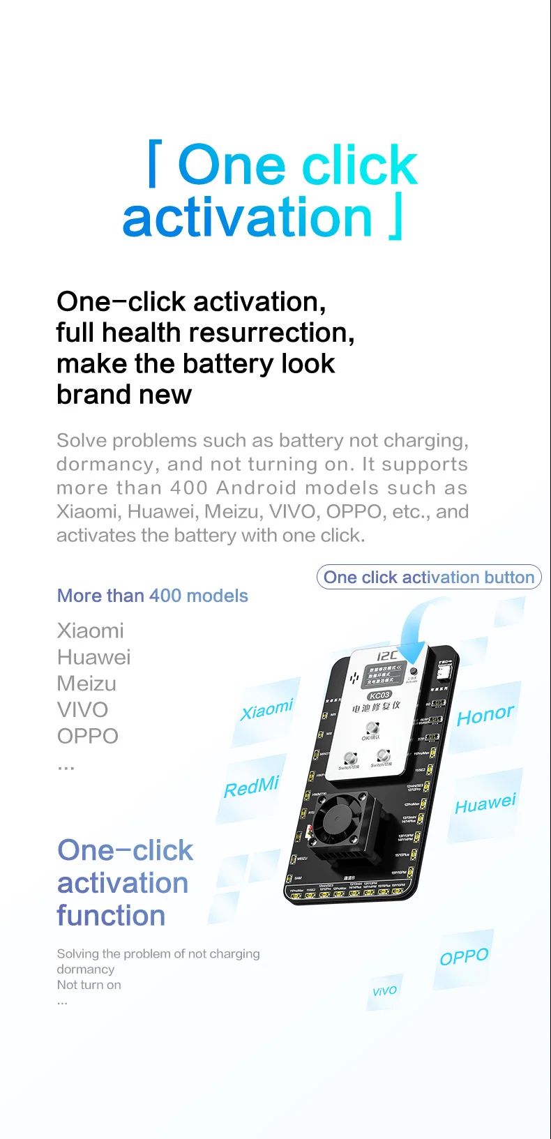I2C KC03 Battery Repair Battery Activation Detection Board Battery Fast ...
