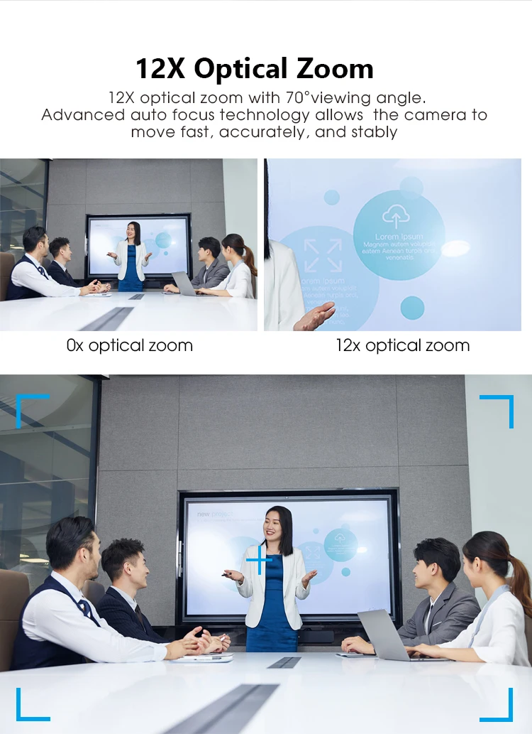 UHD 4K AI Auto Tracking PTZ Camera for Conference Rooms