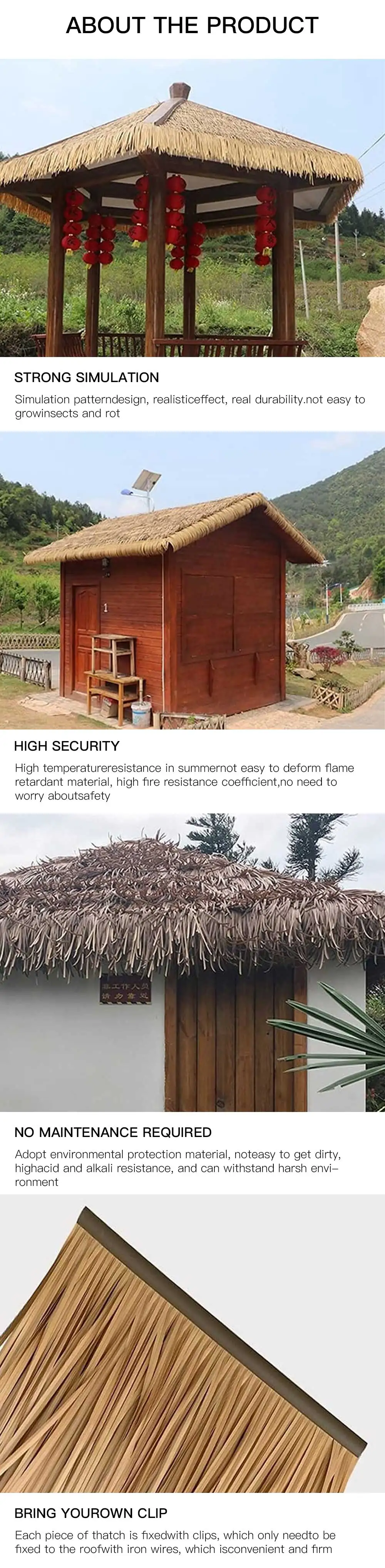 SHVMU Custom Factory Production Wholesale Synthetic Thatch Roof Artificial Grass| Alibaba.com