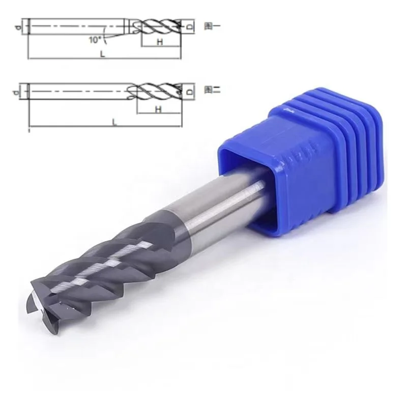 Zcc Ct High Quality Cemented Carbide Four-tooth Flat End Milling Cutter ...
