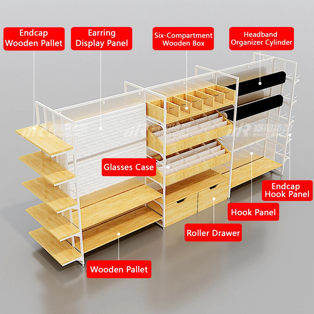 Miniso Style Supermarket Shelves Display Racks Retail Store Floor ...