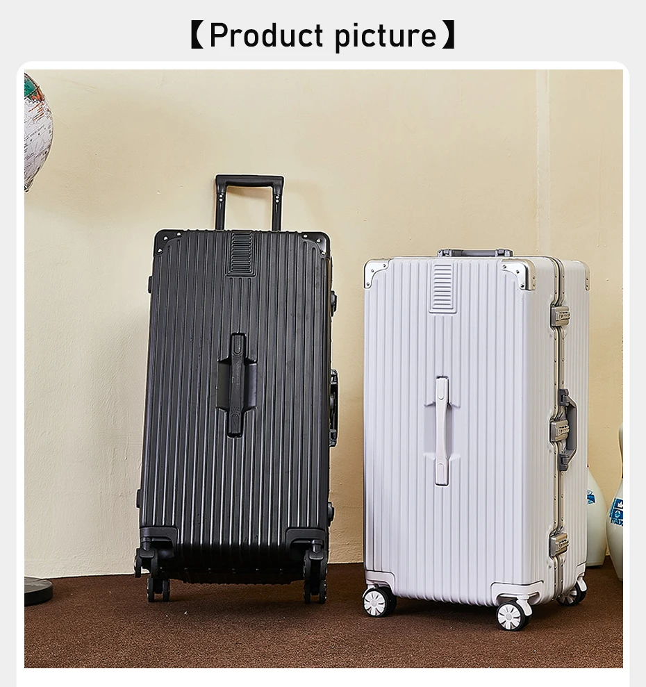 Factory Printed Colorful Trolley Plastic Hard Case Abs+pc Luggage 26 28 ...