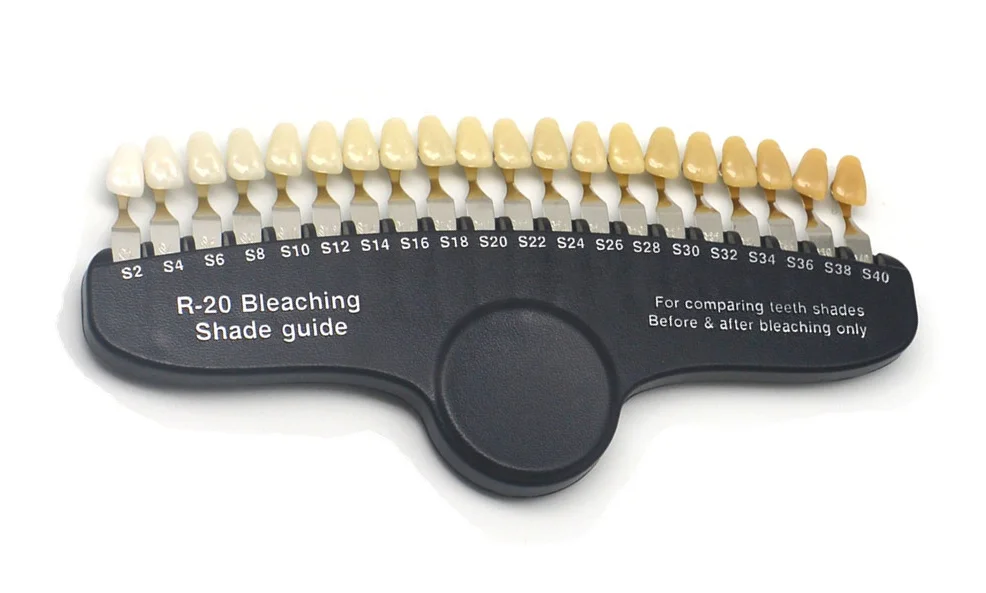 20 Colors Teeth Bleaching Dental Shade Guide Resin Beauty Salon Clinic ...