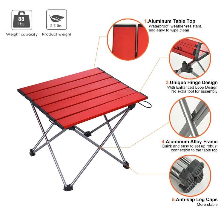 Outdoor Portable Hiking Small Foldable Collapsible Aluminum Ultralight ...