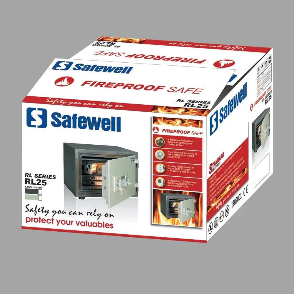 Safewell Fireproof Safe Resistant Box Proof Golden Safe Box Fireproof ...