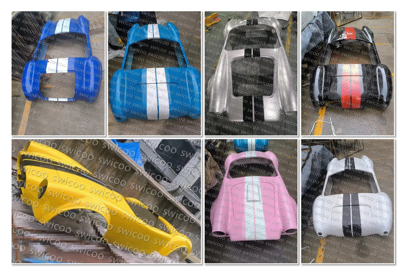 Twin Seat Mini Hotrod Car Fiberglass Body - Customize Colors
