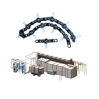 5 Ton Enclosed Single Rail Continual Overhead Conveyor Roller Chain For ...