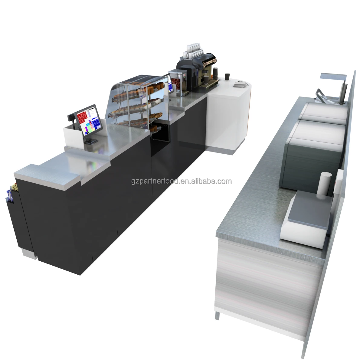 Custom Cafe Shop Counter Design - Eco-Friendly & Stylish