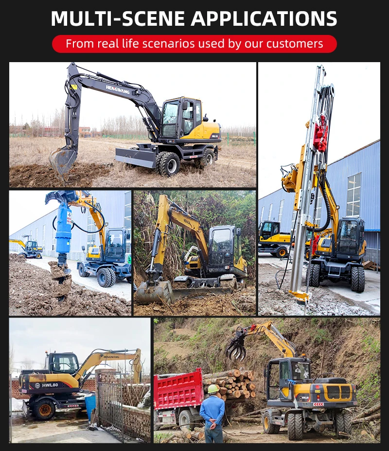 Multi Farmers 8 Ton 10 Ton Escavator with Attachments and Trencher ...