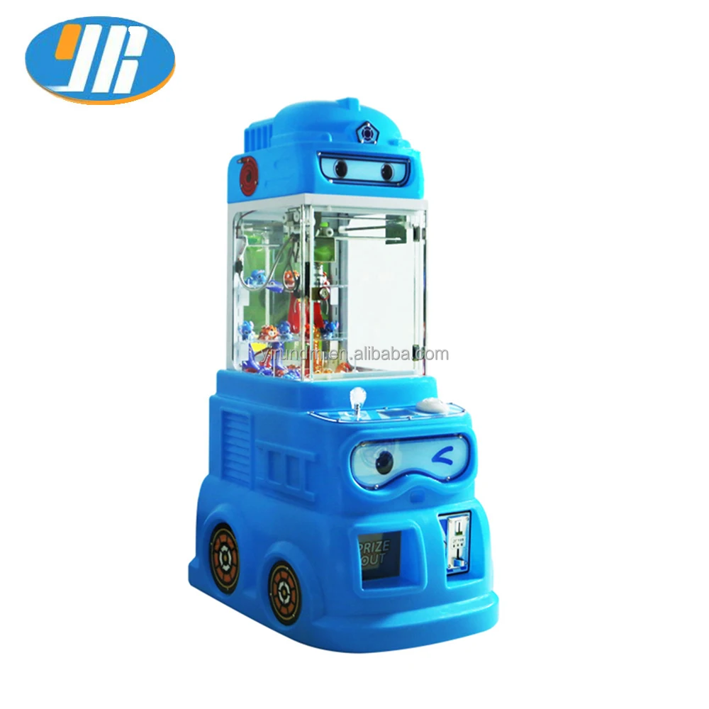 Mini Fire Truck Crane Machine Amusement Coin Games With Plush Toy Claw ...