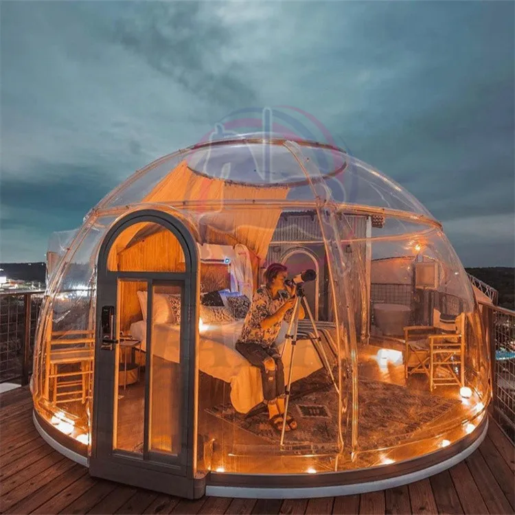 Outdoor Luxury Igloo Geodesic Glamping Pods Clear Dome House Tent With ...