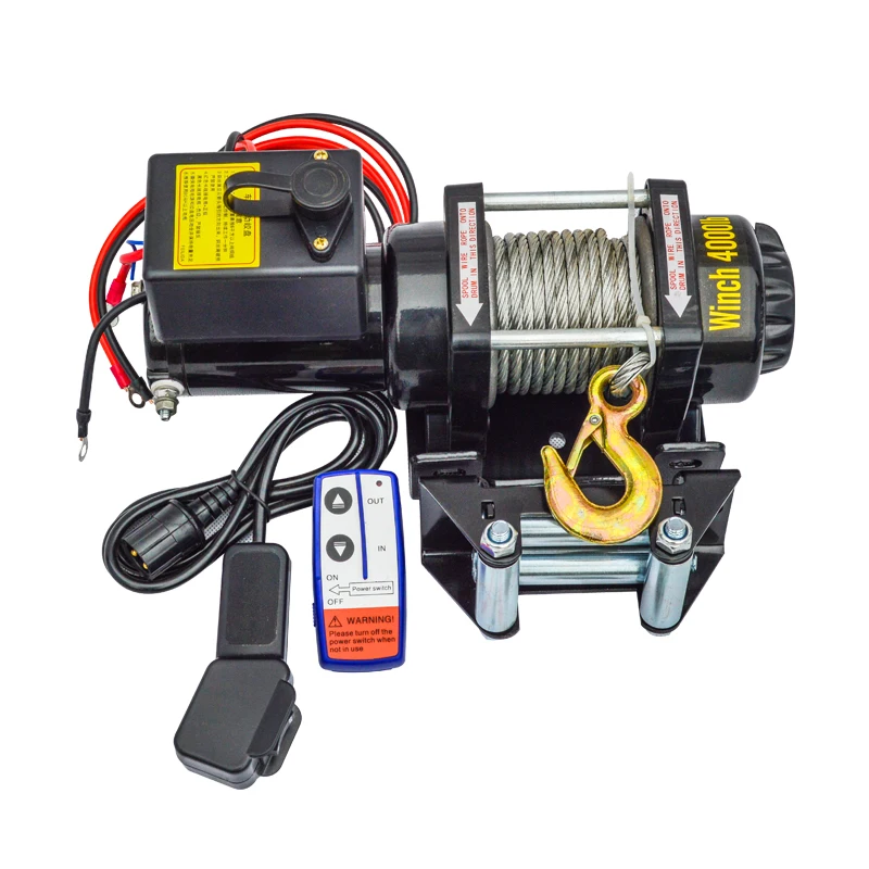 6000lbs Winch 12v 24v Portable Wireless Remote Electric Winch Mini High ...