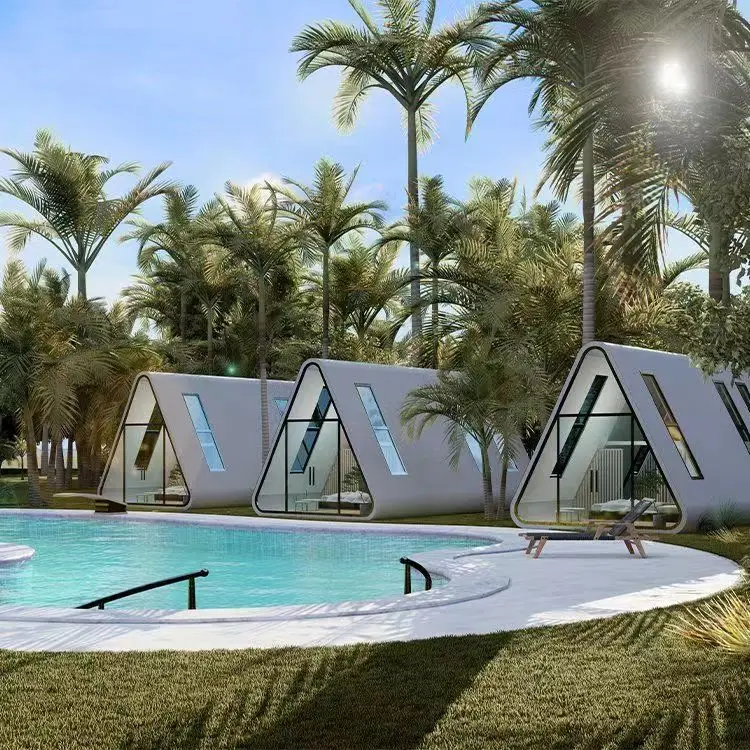 Modular Triangular Prefabricated Triangle Roof Prefab Steel Frame ...