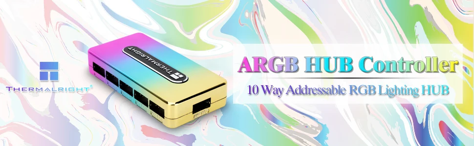 Thermalright 10-Port ARGB PC Fan Controller Hub & Power Input