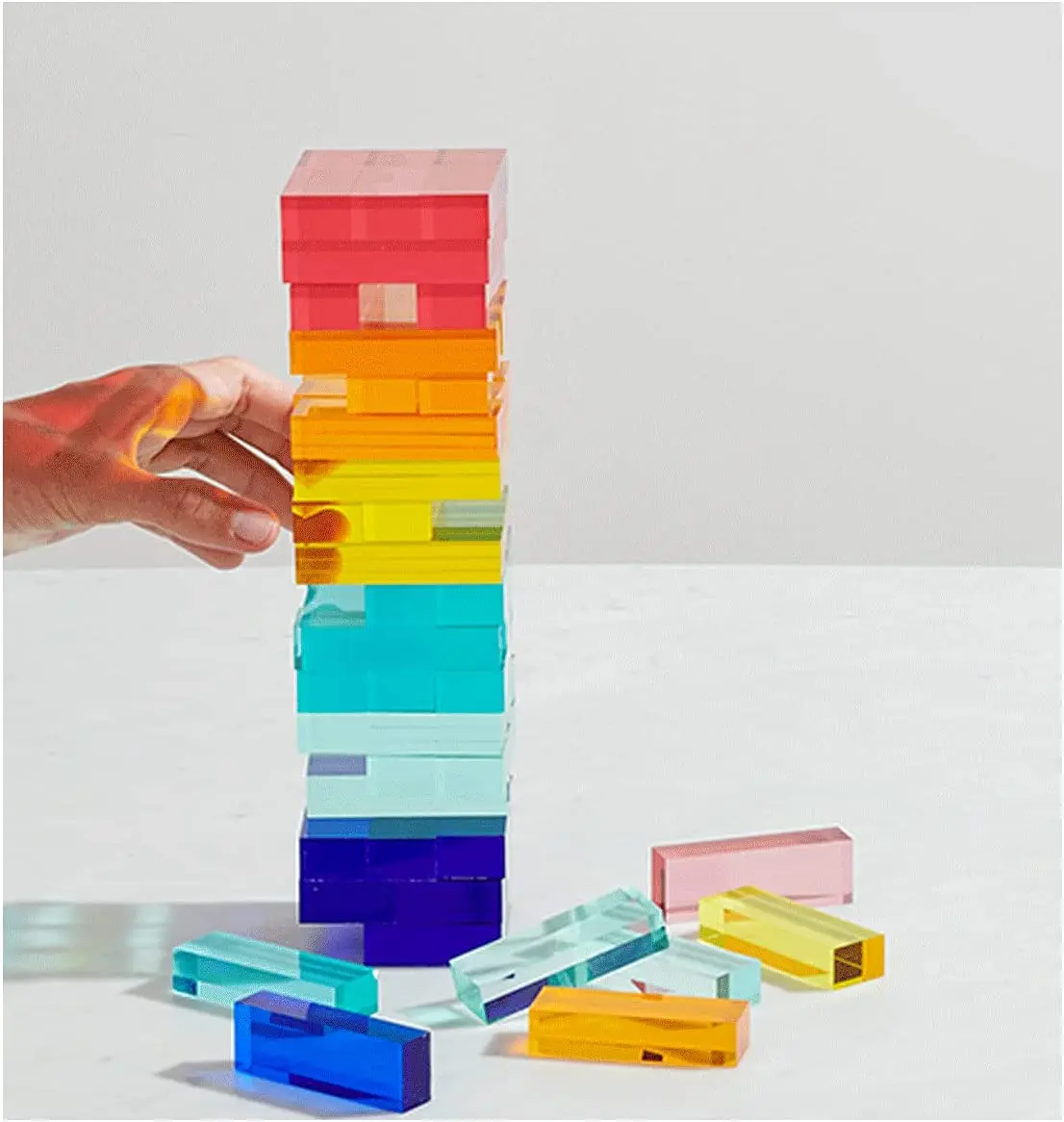 Plexiglass Stacking Tumbling Tower Acrylic Block Building Tower Game ...